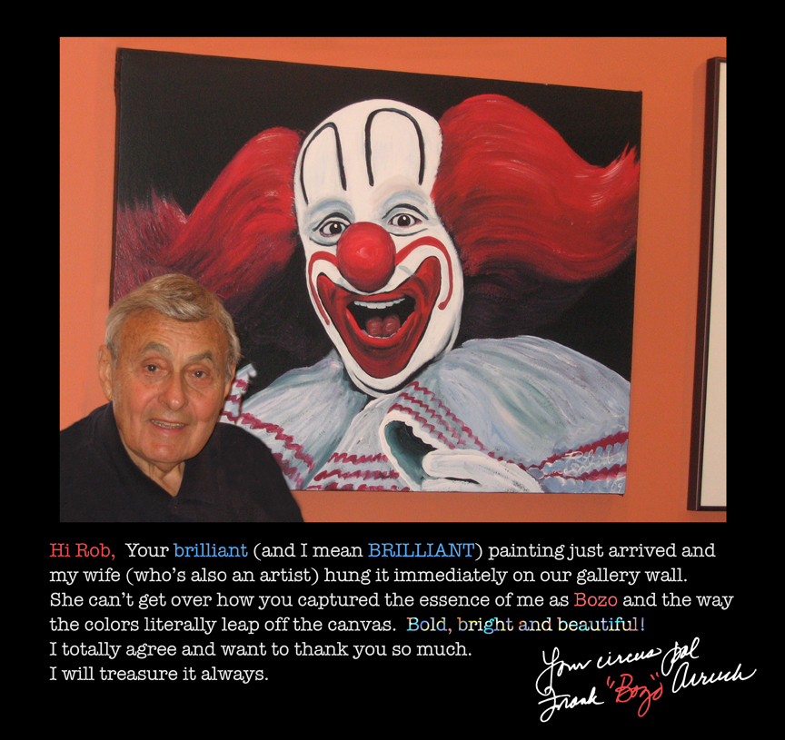 Bozo the Clown painting, by: Rob Surette