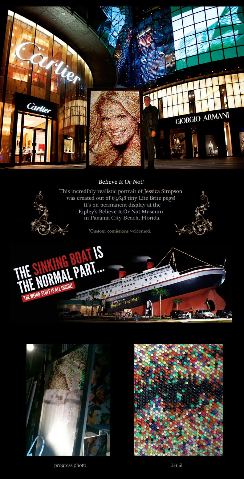 Jessica Simpson Lite Brite Masterpiece, by: Rob Surette